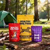 China Zipper Top Sealing Plastic Bag Matte HD Digital Printing Sandblasted Smell Proof Packaging for Dogfood Pet Snacks 1 2KG for sale