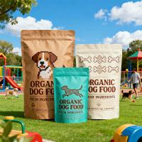 China Zipper Top Sealing Plastic Bag Matte HD Digital Printing Sandblasted Smell Proof Packaging for Dogfood Pet Snacks 1 2KG for sale