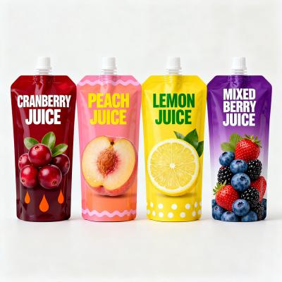 China Food Industrial Customized Leakproof Selfstand Spout Bag Laminated Aluminum Foil Portable Sucking Packaging Gravure Printing for sale