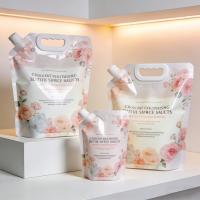 China Daily Chemical Products Industrial Leak Proof Laminated Composite Laundry Liquid Storage Pouch with Nozzle Custom Printing for sale