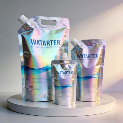 China Spout Top Large Caliber Spiral Straw Liquid Smooth Water Outlet Packaging Laminated Bag Fruit Juice Mineral Water Brandy for sale