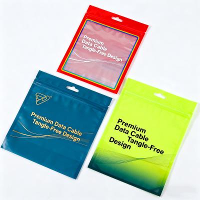 China PE AL Plastic Transparent Window Zipper Bags for Packaging Electronic Products Mylar Bag Consumer Electronics Packaging for sale