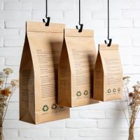 China Food Nuts Snack Kraft Paper Stand Pouch Packaging Paper Bag with Hanging Hole Custom Biodegradable Biscuit Candy Meat Jerky for sale
