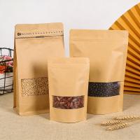 China Self Adhesive Seal Packaging Kraft Paper Composite Bags Baby Food Nuts Dried Fruits Standup Pouch Fully Degradable Odorless for sale