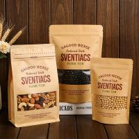 China Food Nuts Snack Custom Printed Kraft Paper Ziplock Laminated Stand Up Pouch Composite Bag Baking Cake Tea Packaging Sushi for sale