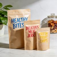 China Biodegradable Printed Kraft Paper Bag Custom Order Moisture Proof Oil Proof Nut Snack Coffee Packaging Composite Aluminum Foil Pouch for sale