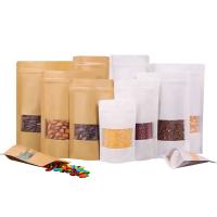 China Biodegradable Printed Kraft Paper Bag Custom Order Moisture Proof Oil Proof Nut Snack Coffee Packaging Composite Aluminum Foil Pouch for sale