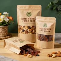 China Food Industrial Kraft Paper Bag with Full Color HD Digital Printing UV Smell Proof Ziplock Packaging Meat Jerky Coffee Tea for sale