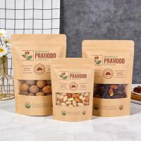 China Eco-friendly Food Grade Printed Kraft Paper Packaging Ziplock Resealable Aluminum Foil Bag for Biscuits Bread Nut Dried Goods for sale