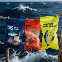 China Feed Zipper Top Custom Printed Food Grade PE Smell Proof Plastic Bag Featuring Breathable Design for Red Worm Bait Usage for sale