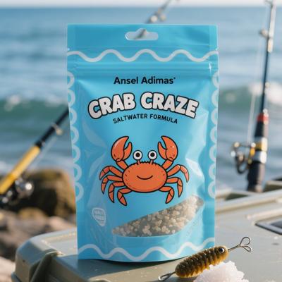 China Zipper Seal Soft Plastic Bait Storage Bags Custom Logo Gravure Printing Fishing Lure Packaging Plastic Fish Hook Bait Bags for sale