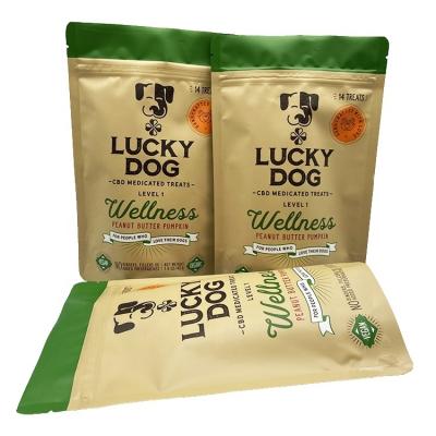China PE Plastic Custom Standing Pouch Packaging Bag Resealable Zipper for Dog Food Pet Food Packaging Logo Dog Treat Snack for sale