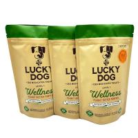 China PE Plastic Custom Standing Pouch Packaging Bag Resealable Zipper for Dog Food Pet Food Packaging Logo Dog Treat Snack for sale