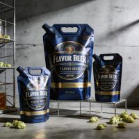 China Custom Printing Spout Pouch PET AL PA PE Multi Layer Composite Bag Flavor Beer Packaging High Barrier Freshness Preservation for sale