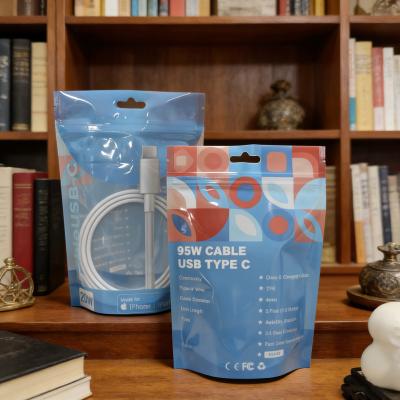 China Biodegradable smell proof PE plastic bag custom logo UV Mylar bag precise protection packaging for electronic peripherals for sale