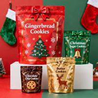 China Zipper Bag Custom Printed Christmas Tree Shaped Packaging Bag for Flavor Cookies Foodgrade Pet Vmpet Pe Material Structure for sale