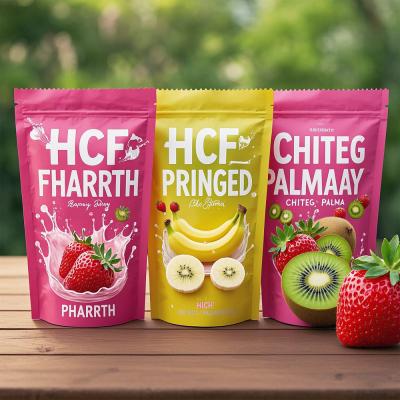 China Customized Thickness Food Packaging Mylar Bag Ziplock Pouch Single Color Printing Plastic Packaging Bag Stand Up Pouch for sale