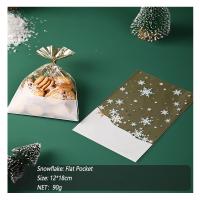 China Food Industrial Stand Up Pouch Customized Christmas Snack Candy Cookie Packaging OPP Cellophane Snowflake Mylar Bag for sale