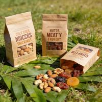 China Custom Order Food Industrial Kraft Paper Bag Ziplock Packaging Moisture Proof Food Grade Oil Resistant for Nuts Baked Goods for sale