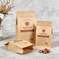 China Custom Order Food Industrial Kraft Paper Bag Ziplock Packaging Moisture Proof Food Grade Oil Resistant for Nuts Baked Goods for sale