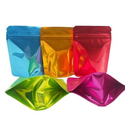 China Heat Sealing Zipper Printed Customized Holographic Mylar Plastic Packaging Bag Resealable Package for Food Industrial for sale