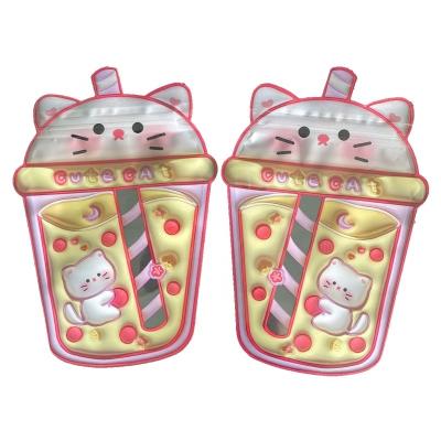 China Customized thickness zipper bag printed packaging food grade plastic stand pouch embossed silver matte glossy foil die cut mylar bag for sale