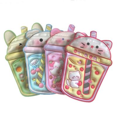 China Custom Size Accepted Eco Holographic Mylar Bag Printed Tactile Film Embossed Die Cut Shape Reusable Zipper Lock Packaging Industrial Food for sale