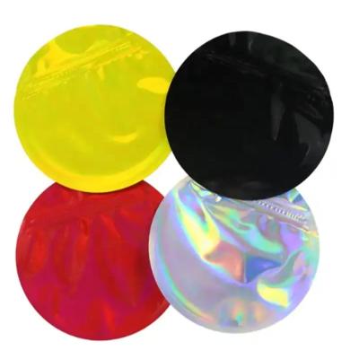 China Custom Order Biodegradable Printed Plastic Packaging Bags Zipper Top Embossed Holographic Mylar Flower Bags Food Grain Seeds for sale