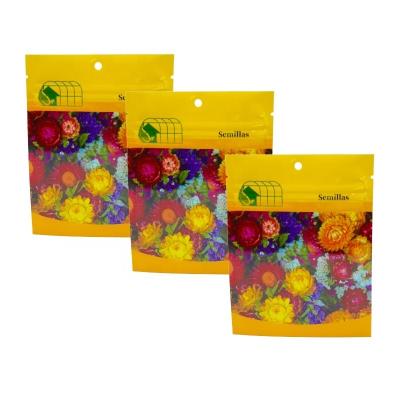 China PE Plastic Type Biodegradable 3 Sided Self Sealing Aluminum Foil Bag Moisture Proof Smell Proof Ideal for Fruit Vegetable Seeds for sale