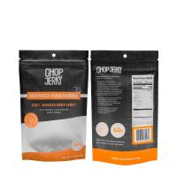 China Food Industrial Recyclable Customized Bag with Zipper Smell Proof 3.5g Stand Up Pouch Packaging Air Dried Beef Jerky Snack for sale