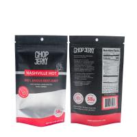 China Food Industrial Recyclable Customized Bag with Zipper Smell Proof 3.5g Stand Up Pouch Packaging Air Dried Beef Jerky Snack for sale