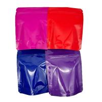 China Customized Color Zipper Bag 3.5g 7g 28g Plain Mylar Bag Holographic Packaging Bag Glossy Child Proof Zip Flower Packaging for sale
