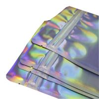 China Custom Size Accepted Packaging Plastic Bags Smell Proof Bags Resealable Holographic Bags 3x4 Inch Food Storage Packaging for sale
