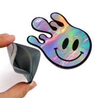 China Customized Logo Printing Custom Printed CaliBag Plastic Packaging Soft Touch 3.5g Irregular Shaped Cookie Die Cut Zip Lock Smell Proof Mylar Bags for sale