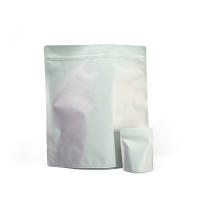 China Customized Capacity 3.5g 1lb Blank Bags Zipper Stand Up Mylar Bag White Matte Bags Holographic Surface Pouch Plastic Pack for sale