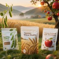 China Gravure Printing Moisture Proof Reusable Sealed Plastic Bag Customized Logo for Agricultural Crops Cabbage Green for sale