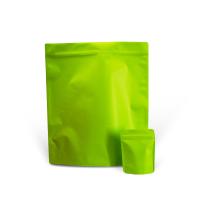 China Customized Logo Printing 3.5g 16oz Blank Zipper Stand Up Mylar Bag White Matte Bags Holographic Surface Pouch Plastic Pack for sale
