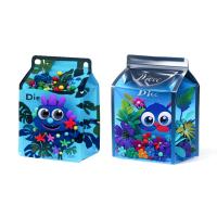 China PE Customized 3.5g Shape Bag and Box Hologram Standing Pouch Die Cut Mylar Bags CR Zip Lock Gummy Flower Packaging Style for sale