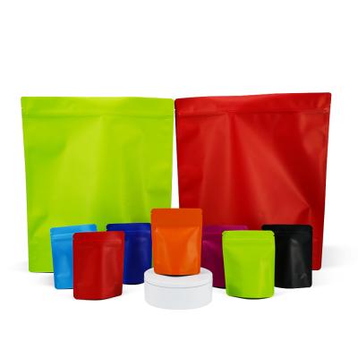 China Customized Color Mylar Bag Material Structure PET VMPET PE Smell Proof Ziplock Candy Packaging Kraft Paper Zipper Bag for sale