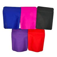 China Zipper Top Matte Resealable 3.5g Custom Printed Mylar Plastic Bags Smell Proof Packaging Including Logo Printing Service for sale