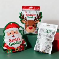 China Custom Order Christmas Exclusive Die Cut Shaped Packaging Food Grade Packaging Various Flavors Snacks Matte Holographic Mylar Bag Gravure Printing for sale