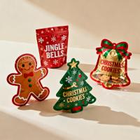 China Stand Up Pouch Custom Order Matte Zipper Bag Food Packaging 3.5g Shape Diecut Christmas Element Diecut Packaging Pouches for sale