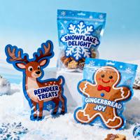 China Gravure Printing Custom Stand Up Pouch Reusable Seal Packaging Plastic Bag Food Industrial Snack Packaging Christmas Candy Gift Packaging for sale