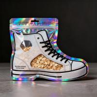 China PE Plastic Candy Packaging Laminated Composite Bag Zipper Lock Moisture Proof Child Resistant Ziplock Plastic Packaging Bag Holographic Mylar Pouch for sale