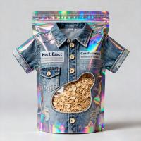 China Food Grade Printing Smell Proof 3.5g Ziplock Pouch Holographic Mylar Bag Gravure Packaging Flavor Snacks Die Cut Shape for sale