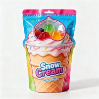 China Lollipop PE Plastic Food Grade Packaging Mylar Bag Personalized Printing Matte Sandblast Shape Embossing Logo Flavor Snacks for sale