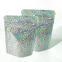 China Gravure Printing Customized Glossy Pure Gold Mylar Plastic Stand Pouch Holographic PET Packaging Bag Smell Proof Protective for sale