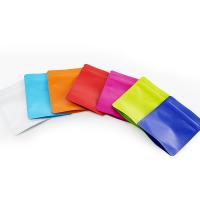 China Customized Capacity 3.5g 1lb Blank Bags Zipper Stand Up Mylar Bag White Matte Bags Holographic Surface Pouch Plastic Pack for sale