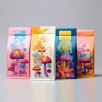 China Custom Order 3.5g Stand Up Pouch Holographic Packaging Bags 4x5 CR Zipper Mylar Bags Including Flower Package 3.5 Grams for sale