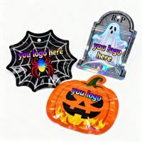China Food Grade HDprinted Glossy Holographic Diecut Mylarbag Ziplock Resealable Packaging Flavor Snack Softcandy Plasticbag Logo UV for sale